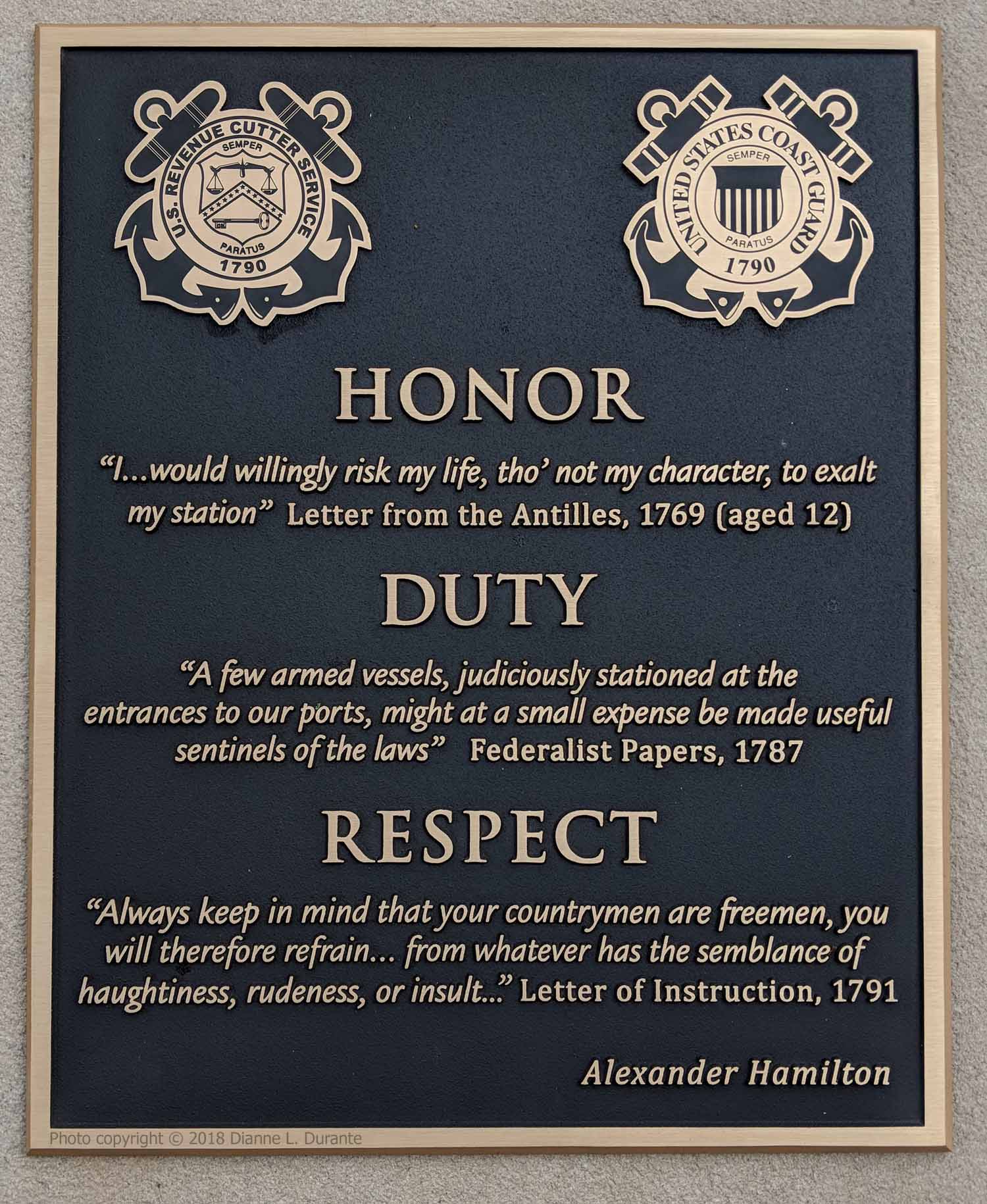 New Alexander Hamilton Sculpture at U.S. Coast Guard Academy – Dianne L ...